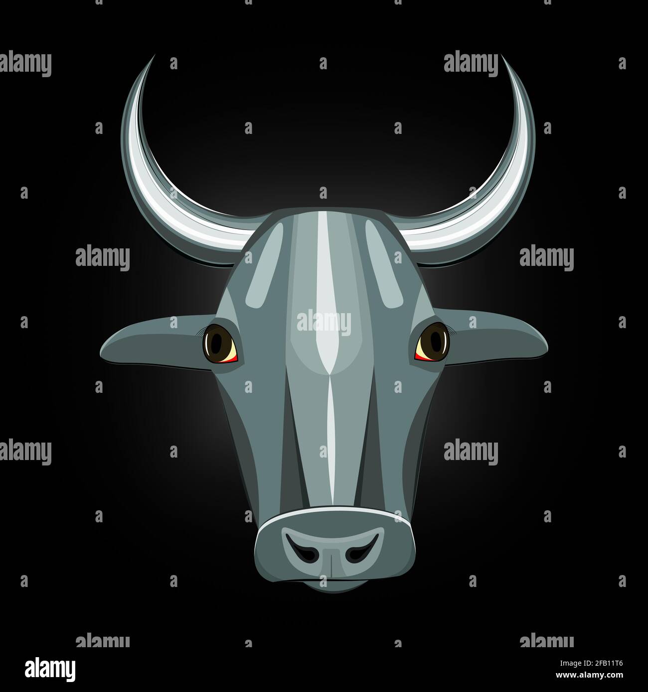 Bulls head Stock Vector Images - Alamy