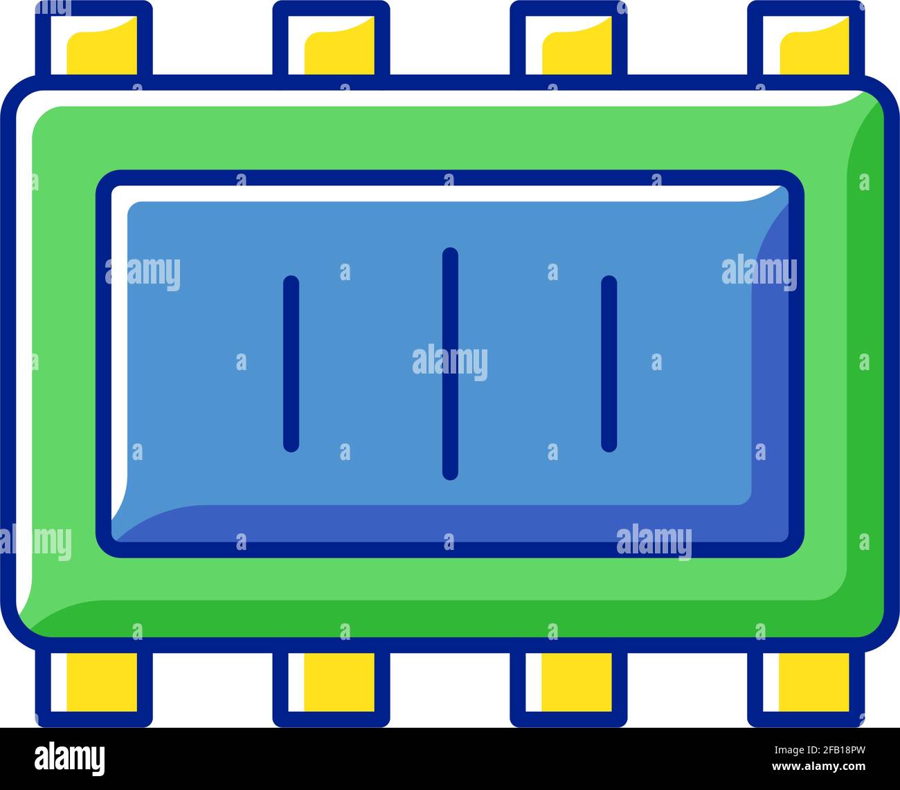 Smart microchip parts RGB color icon Stock Vector Image & Art - Alamy