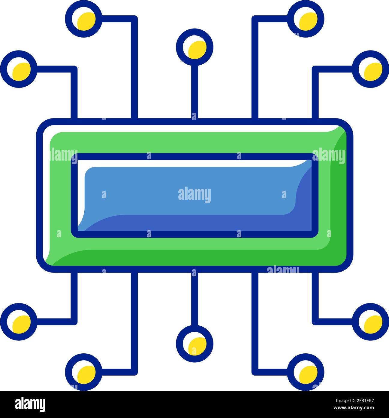 Microcontroller RGB color icon Stock Vector Image & Art - Alamy