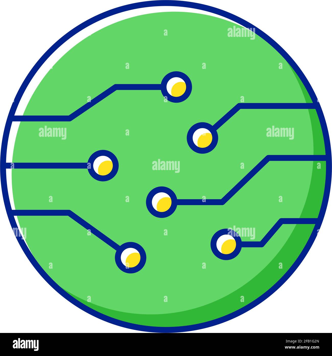 Circuit Board Connectors Rgb Color Icon Stock Vector Image And Art Alamy