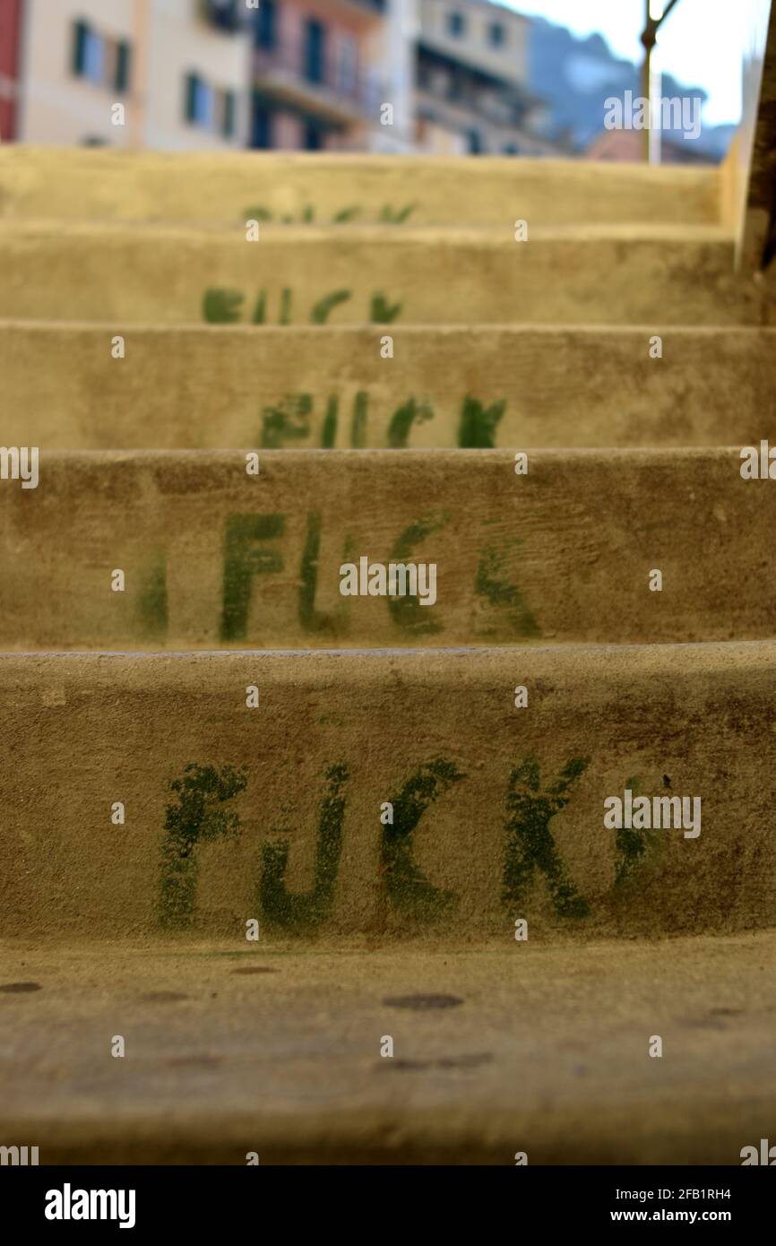 road signs on the steps Stock Photo - Alamy