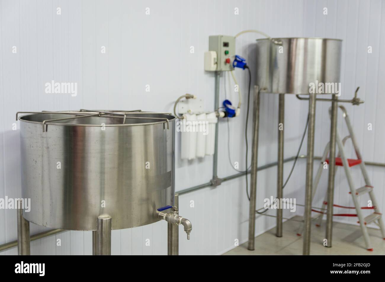 Craft beer production equipment, homebrew equipment Stock Photo - Alamy