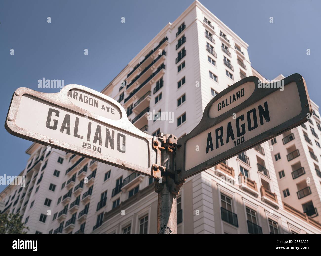 street sign in downtown city coral Gabe miami florida Stock Photo - Alamy