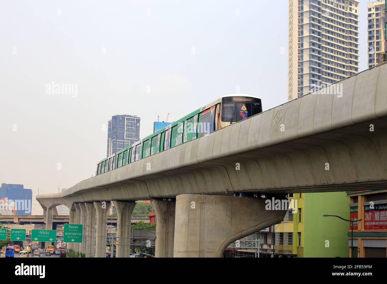 Bangkok - Thailand, 29 Feb 2020: The Bangkok Mass Transit System ...