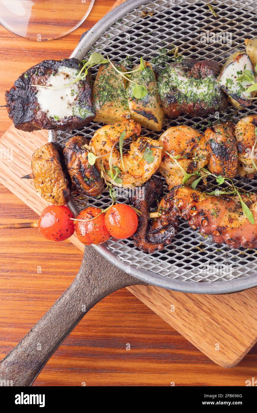 Top view seafood dish hi-res stock photography and images - Alamy