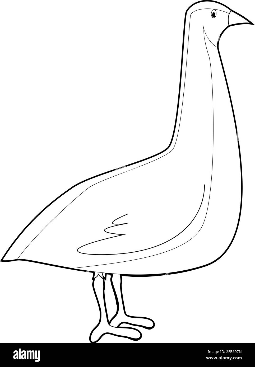 Easy Coloring drawings of animals for little kids: Quail Stock Vector ...