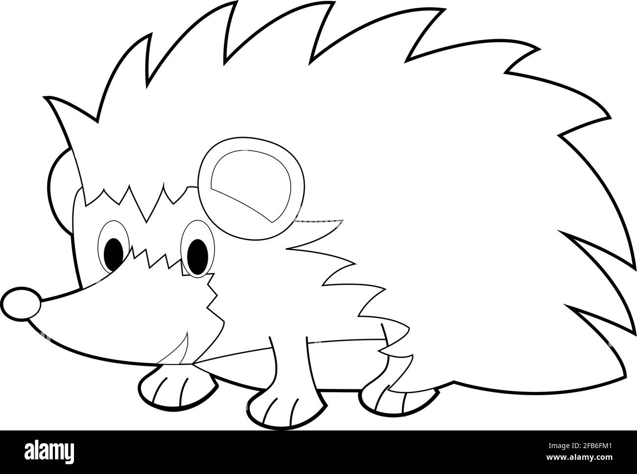 Easy Coloring drawings of animals for little kids: Hedgehog Stock ...