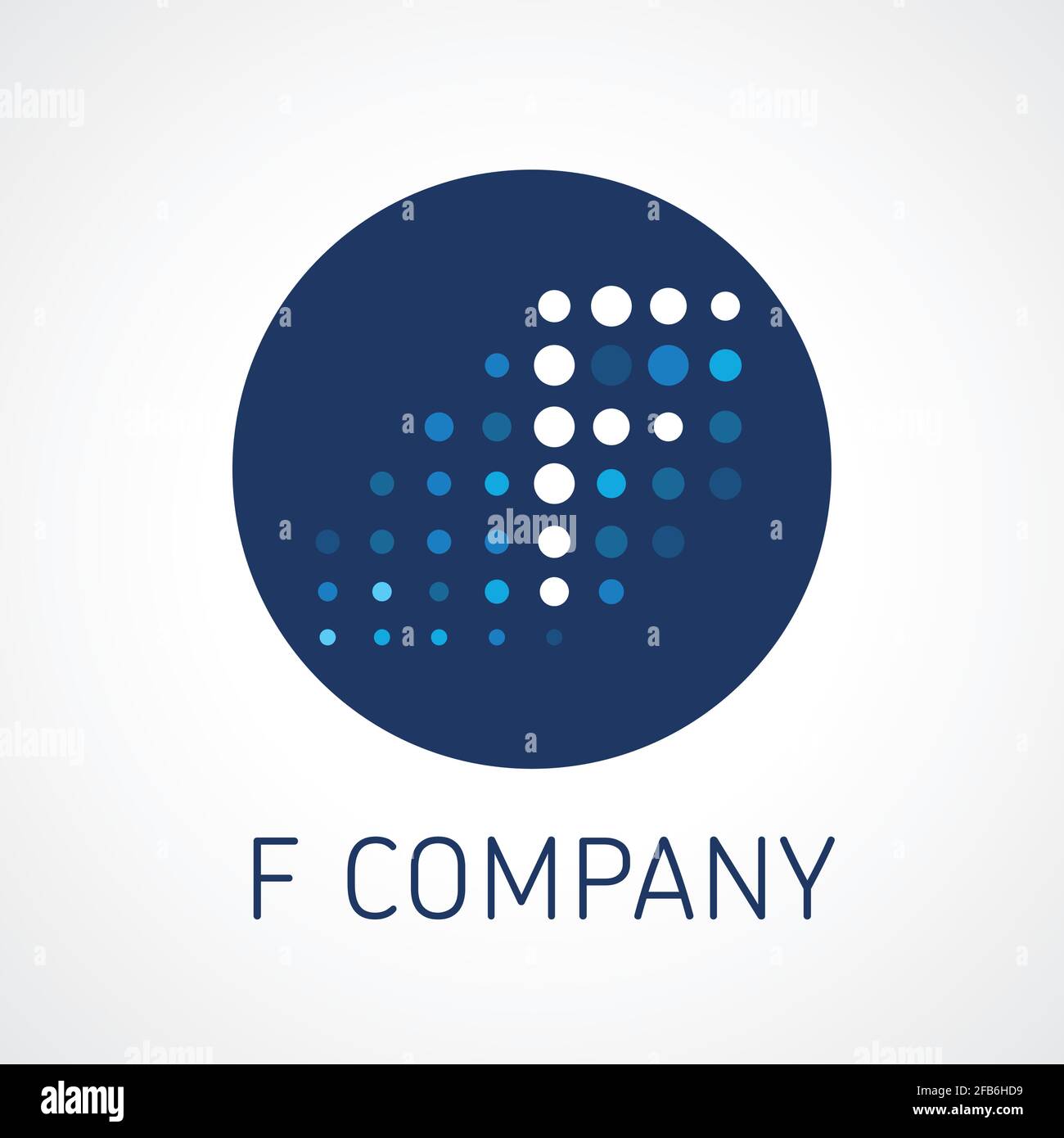 F name logotype. Isolated colored emblem, trendy f shape with stars ...