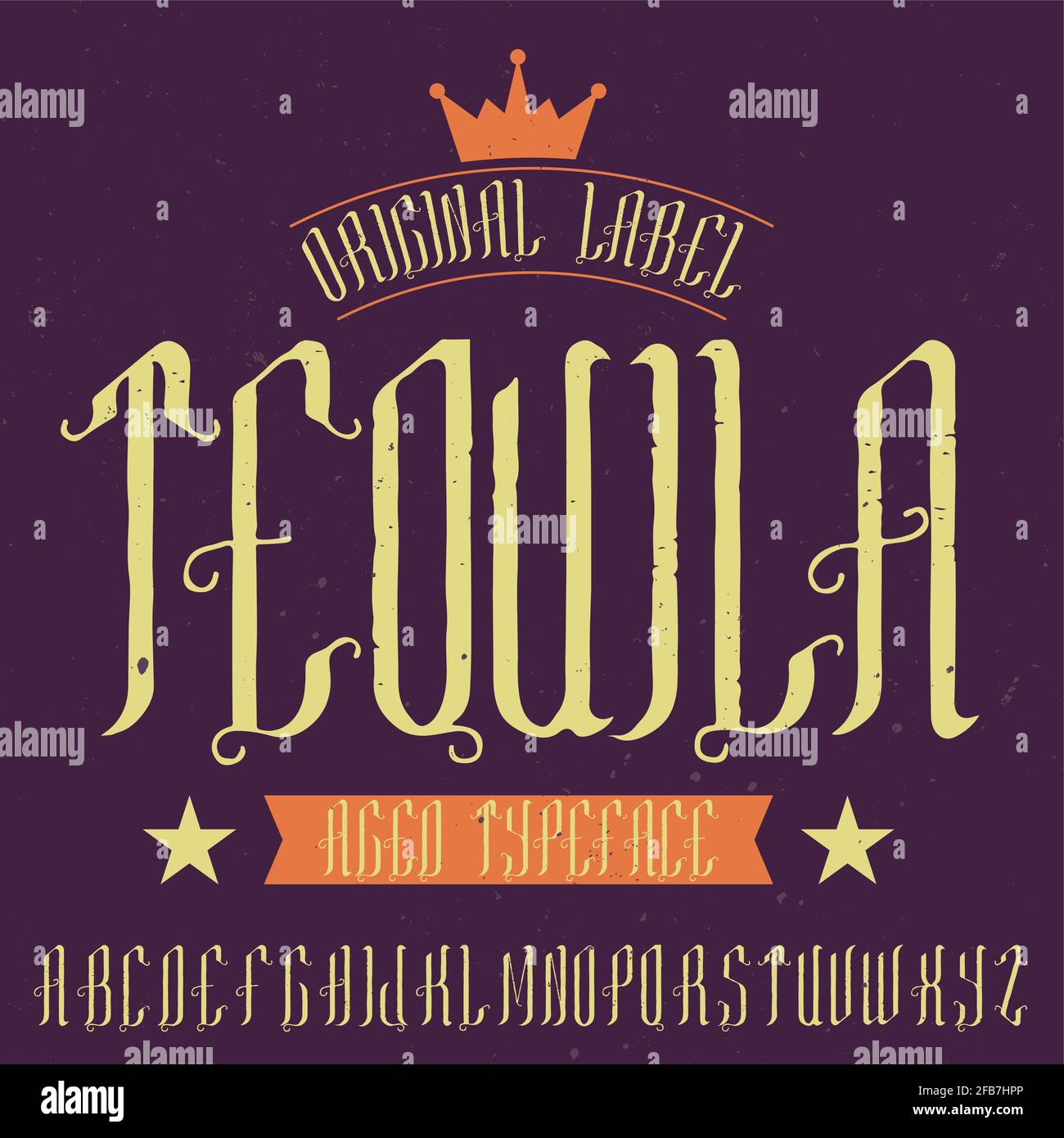 Vintage label font named Tequila. Good to use in any retro design ...