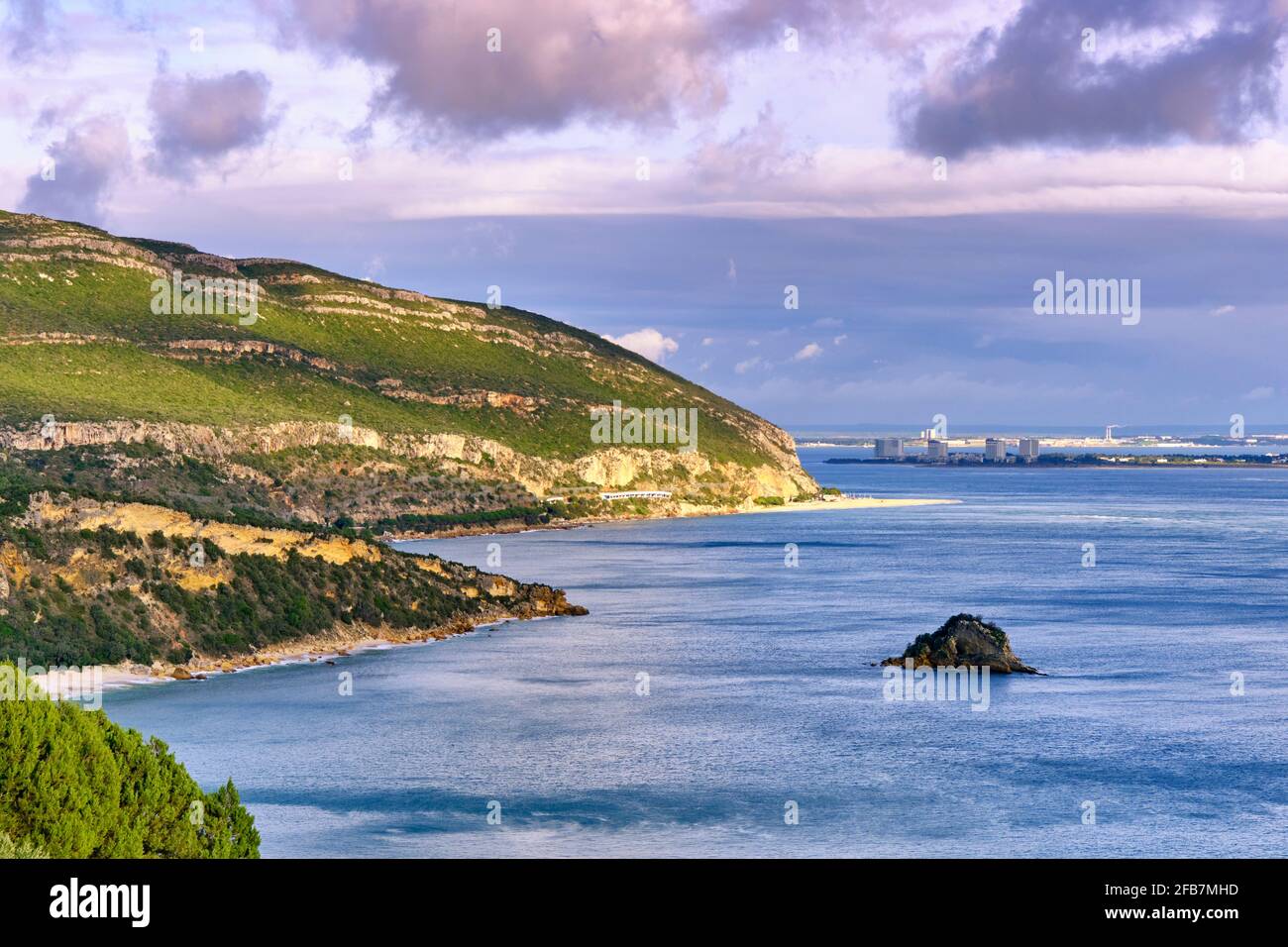 Arrabida Nature Park and the Atlantic Ocean. Setubal, Portugal Stock ...