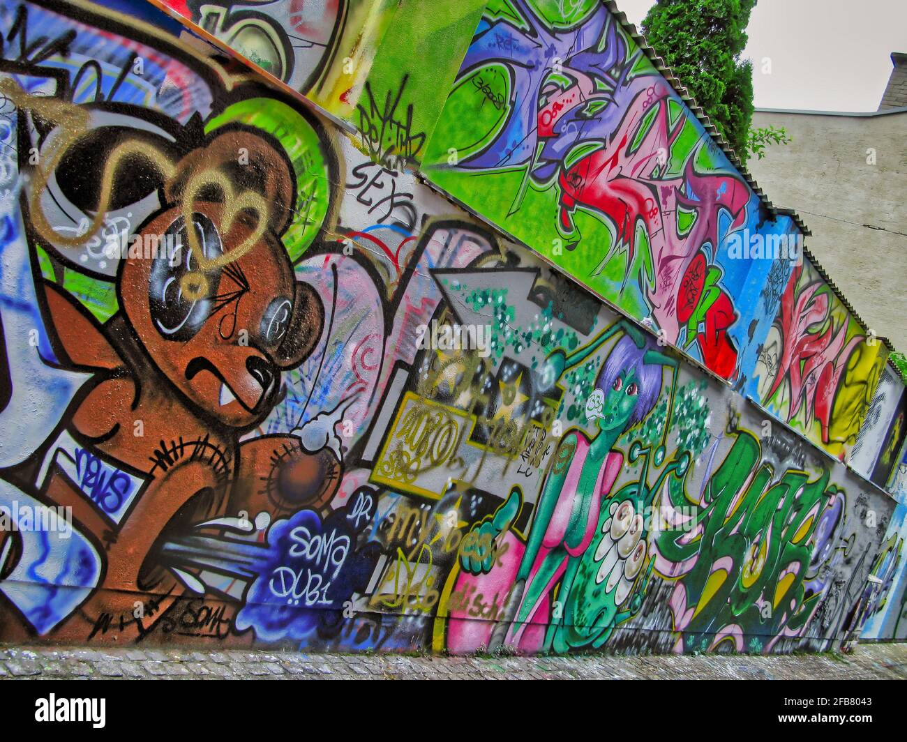 Graffiti wall in Salzburg, Austria Stock Photo - Alamy