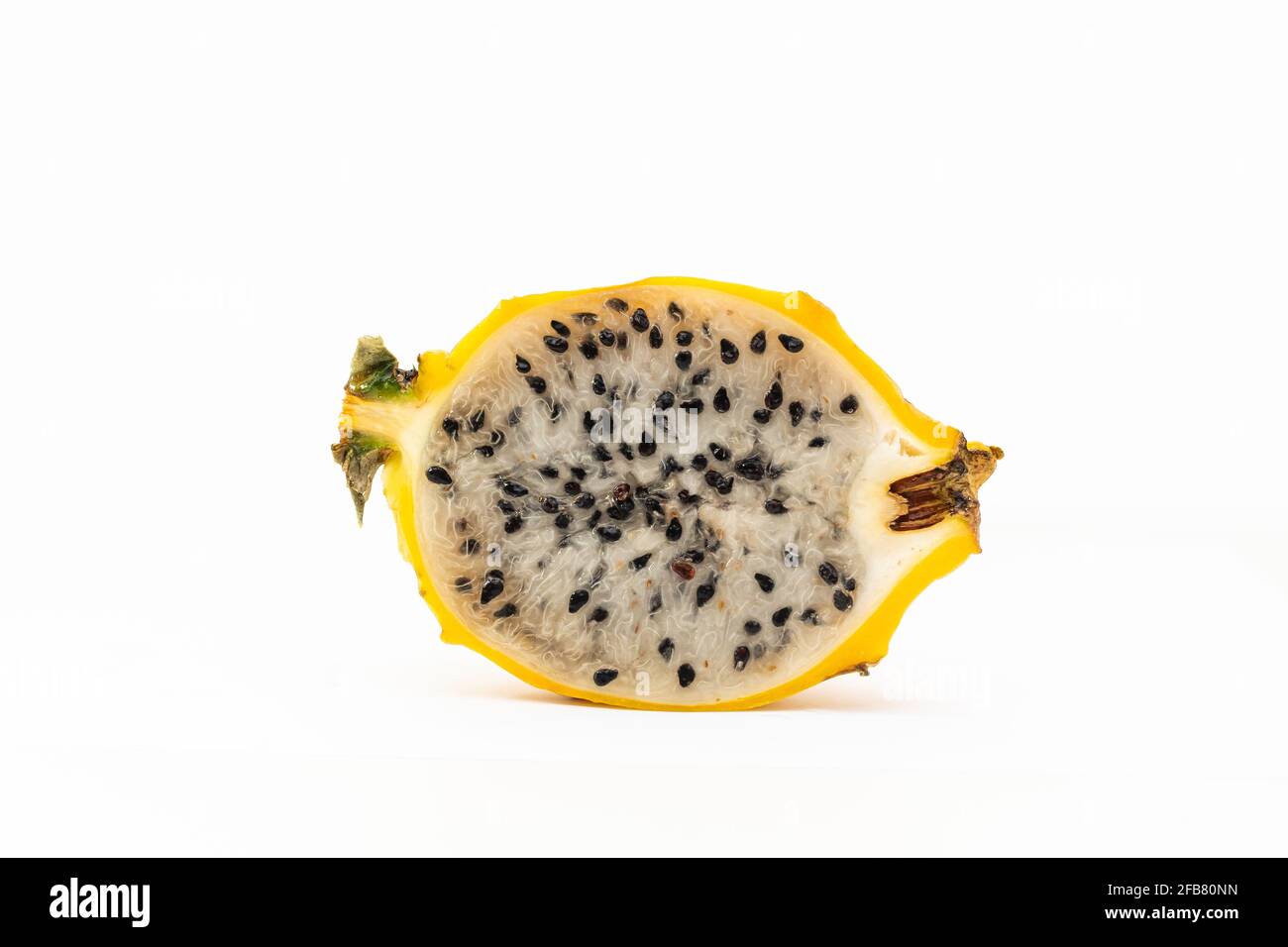 yellow pitahaya on white background Stock Photo - Alamy
