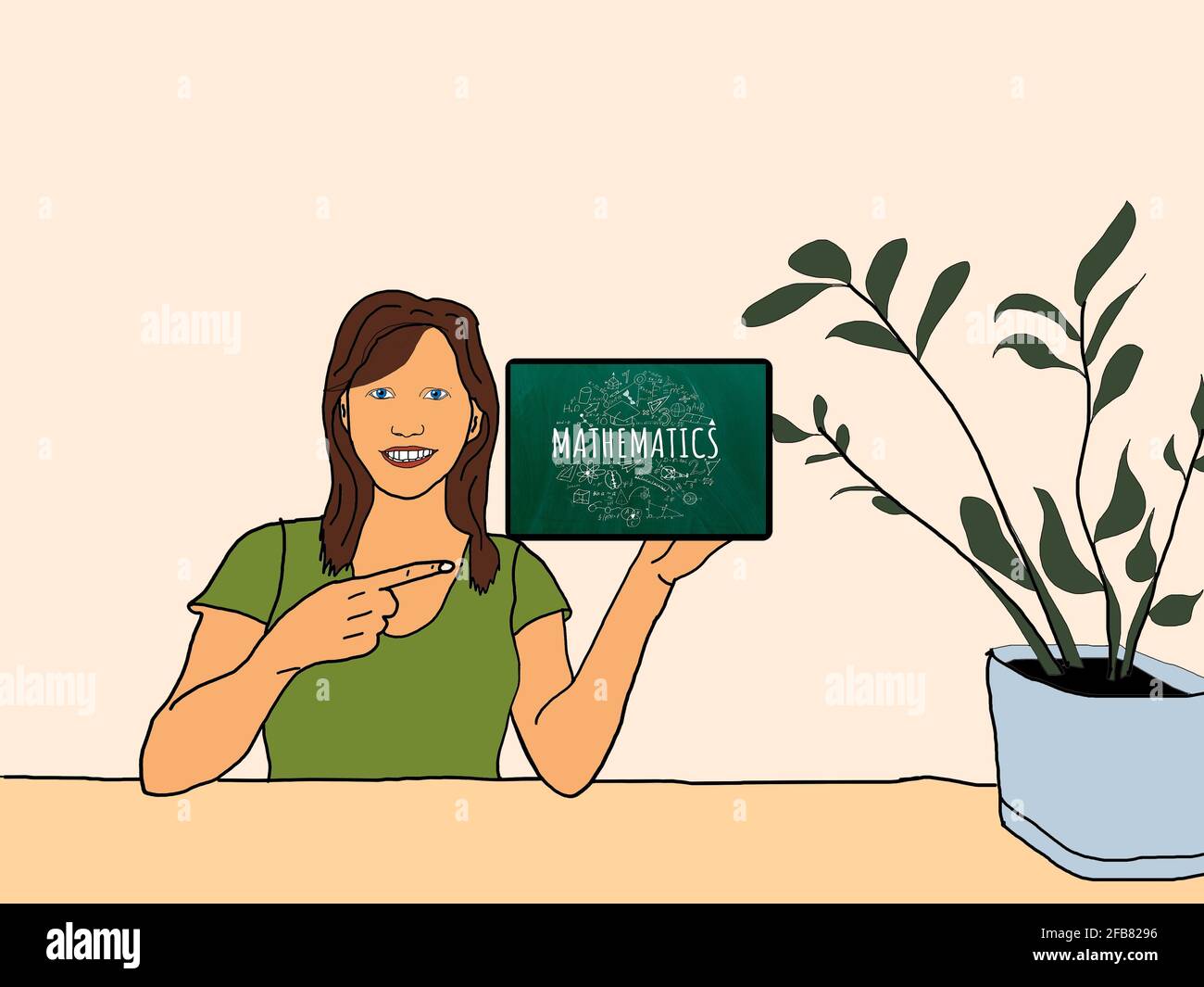 Math theory and mathematical formula equation and model or graph doodle ...