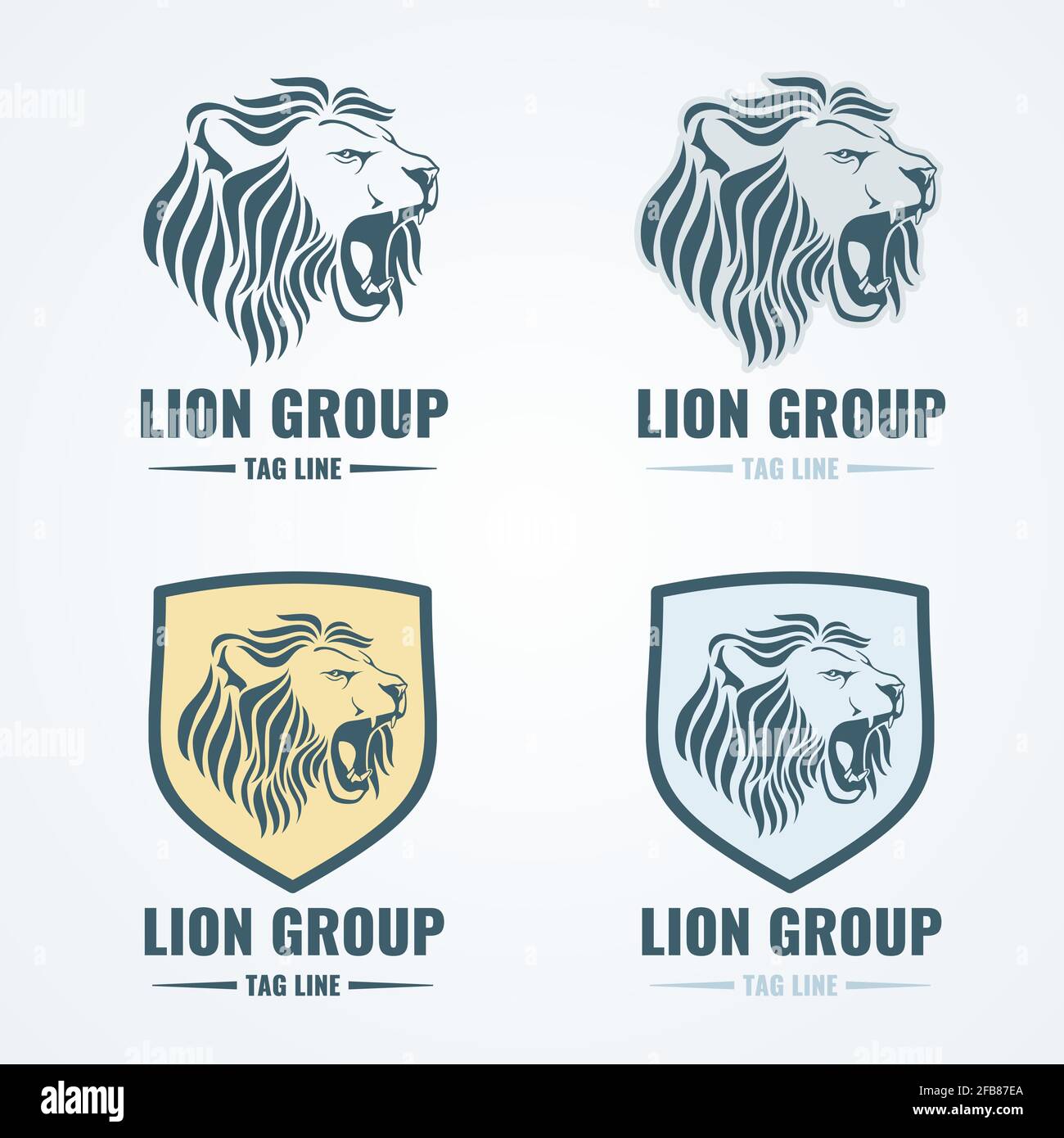 Lion logos, badges, emblems vector set. Lion badge, logo lion, emblem ...