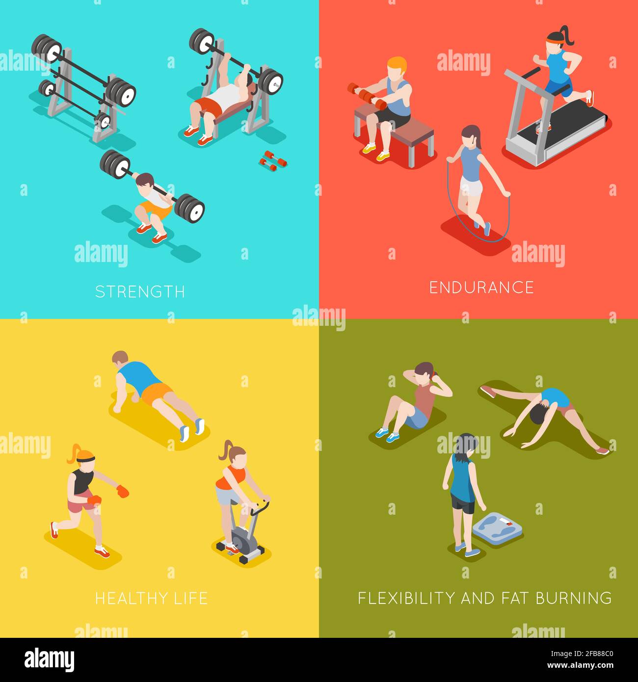 fitness concept vector backgrounds Stock Vector Image & Art - Alamy