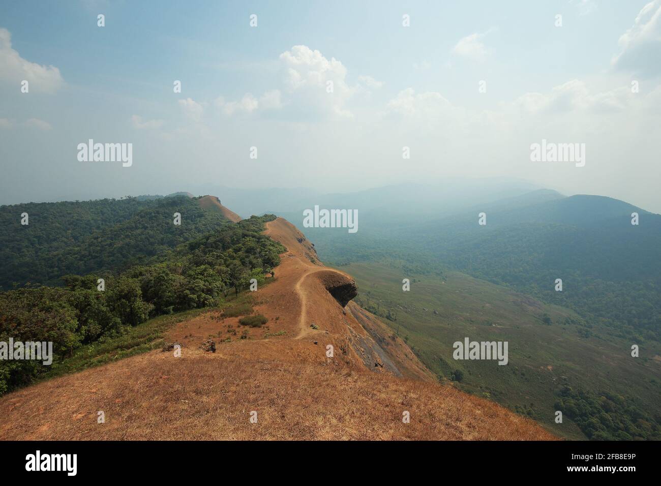 The highest point has mountains and the sky as the background Stock ...