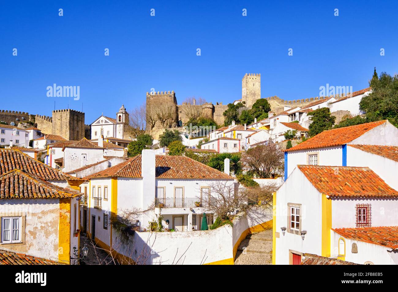 Obidos, a traditional medieval village taken to the moors in the 12th ...