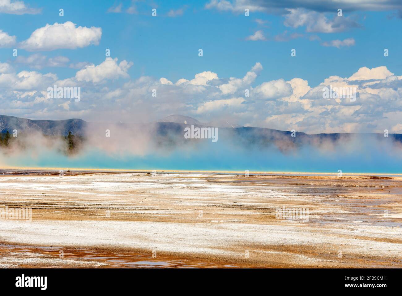 Yellowstone National Park, Montana, USA - July 15 2018: Old Faithful ...