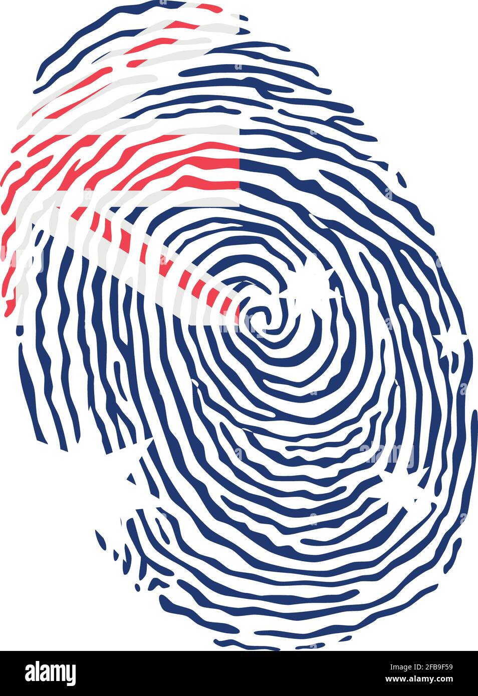 Fingerprint vector colored with the national flag of Australia Stock ...