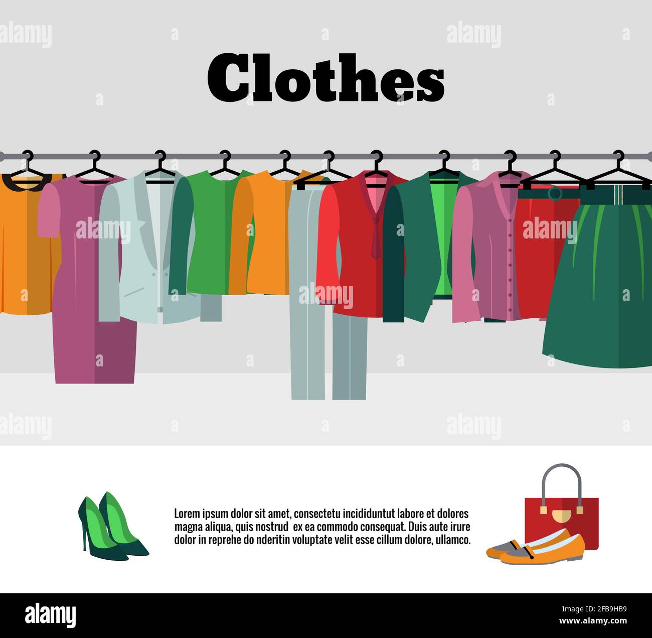 Hangers for sale store Stock Vector Images - Alamy