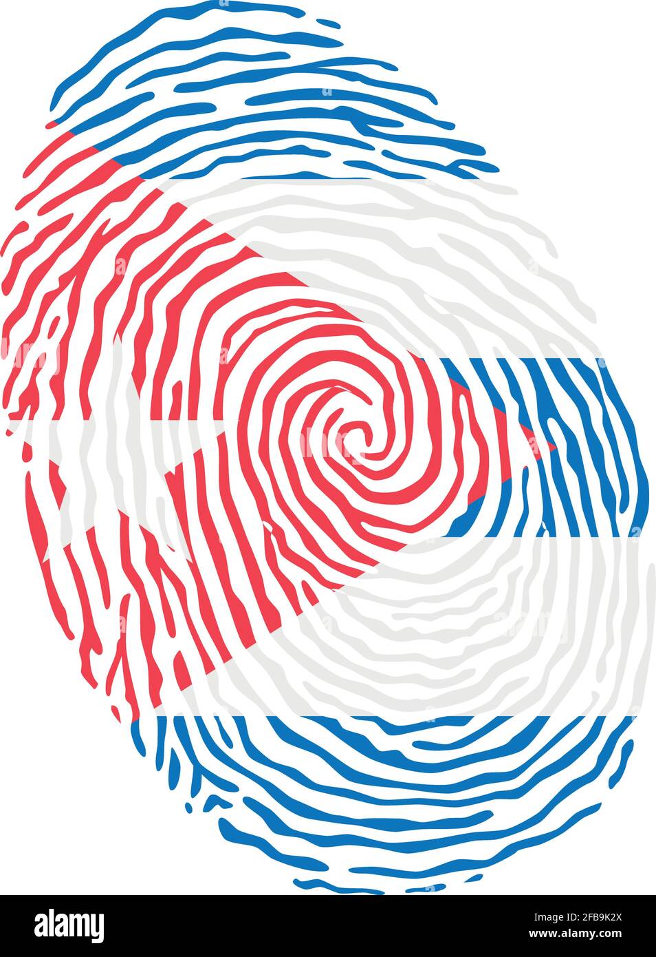 Fingerprint vector colored with the national flag of Cuba Stock Vector ...