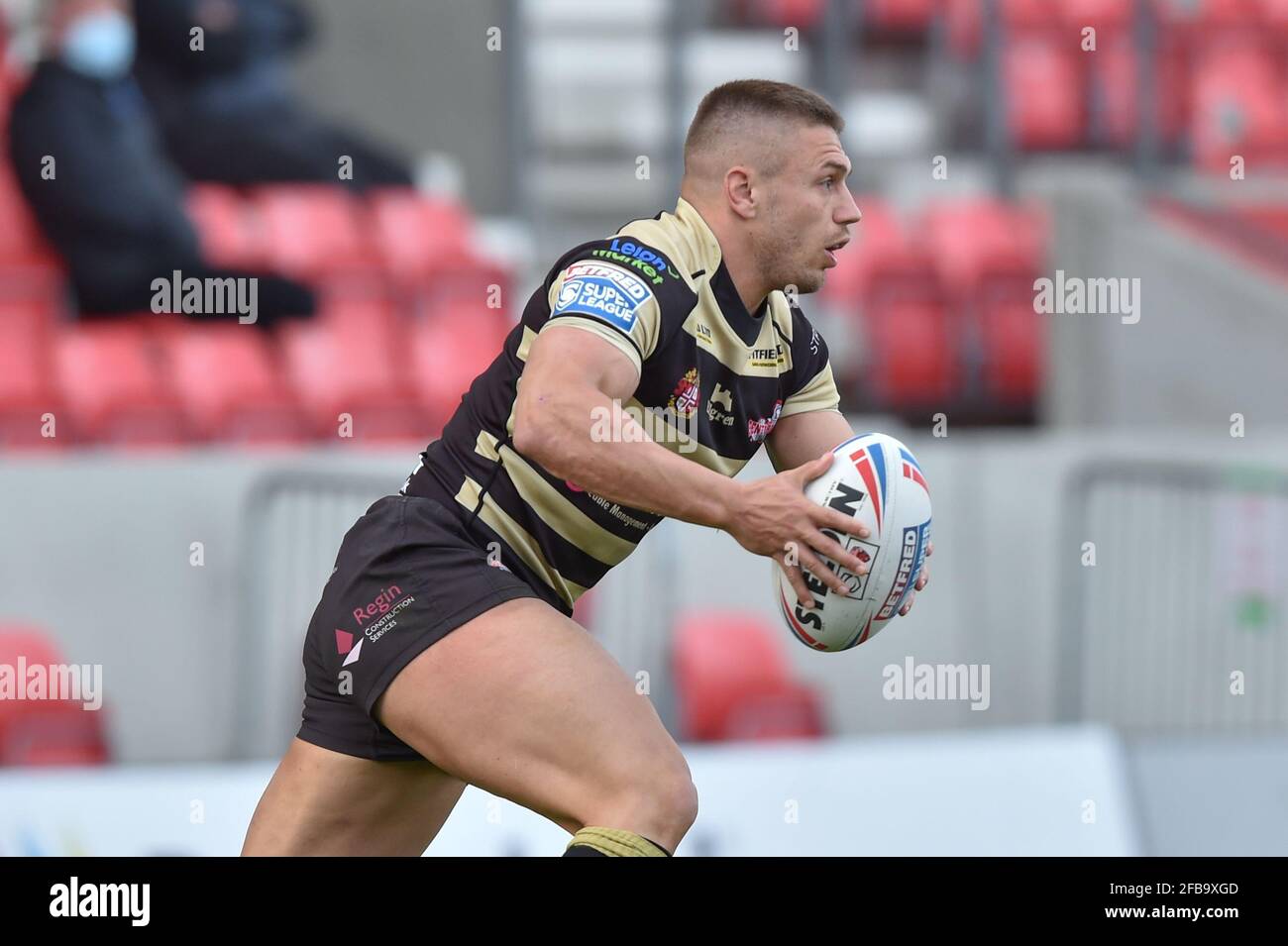 Matty Russell (2) of Leigh Centurions in action during the game Stock ...