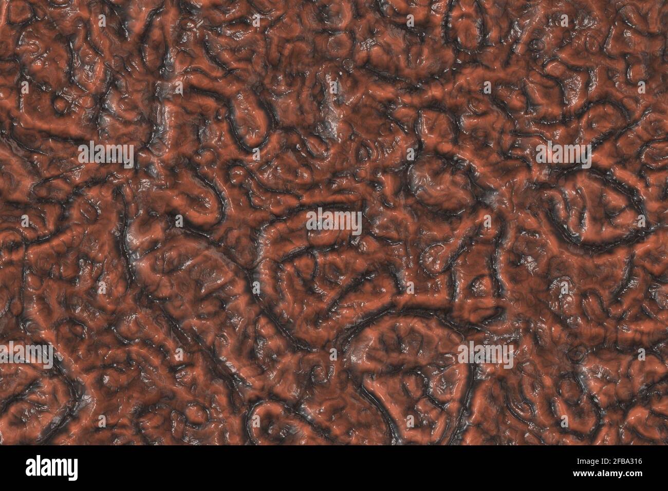 artistic nice red biological creeping surface digitally drawn ...