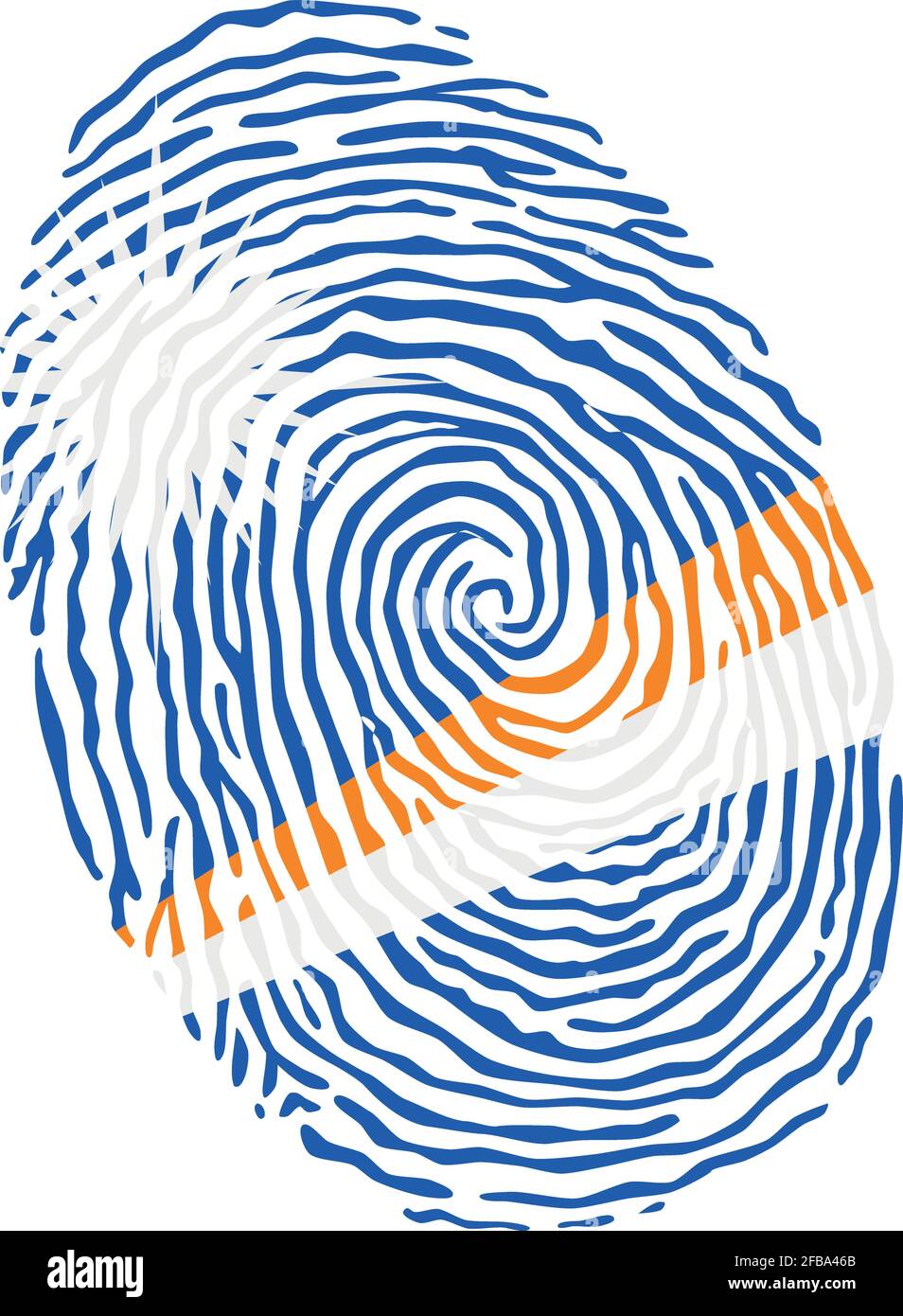 Fingerprint vector colored with the national flag of Marshall Islands ...