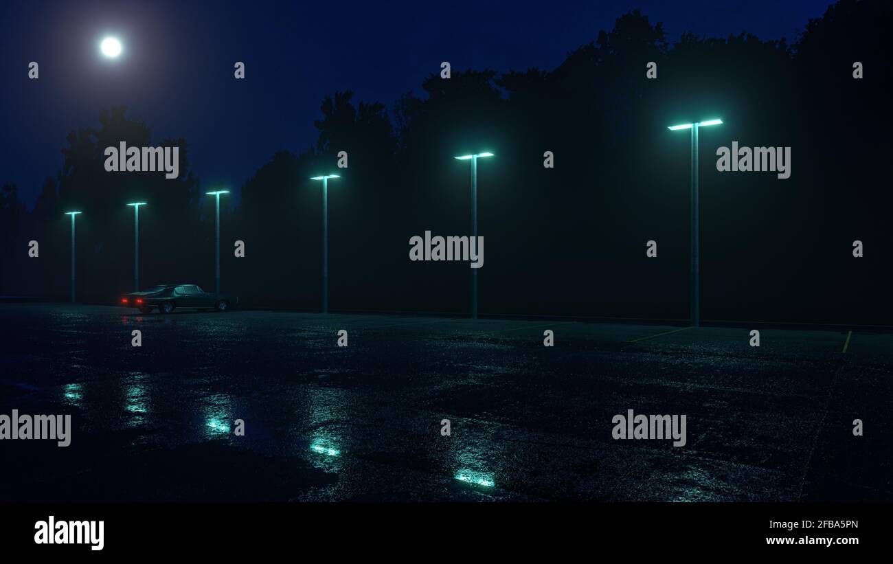 Lonely parking lot hi-res stock photography and images - Alamy