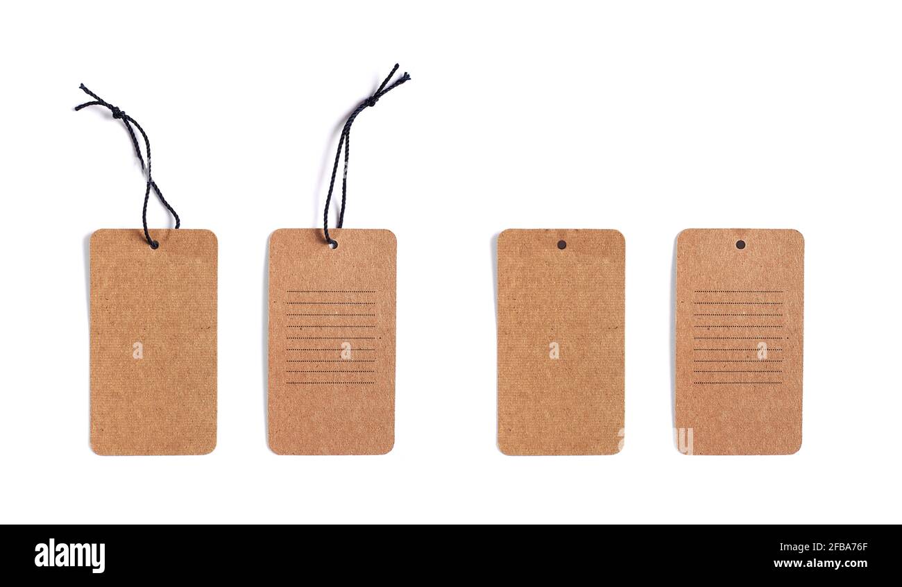 Cardboard hang tags for labelling Stock Photo - Alamy