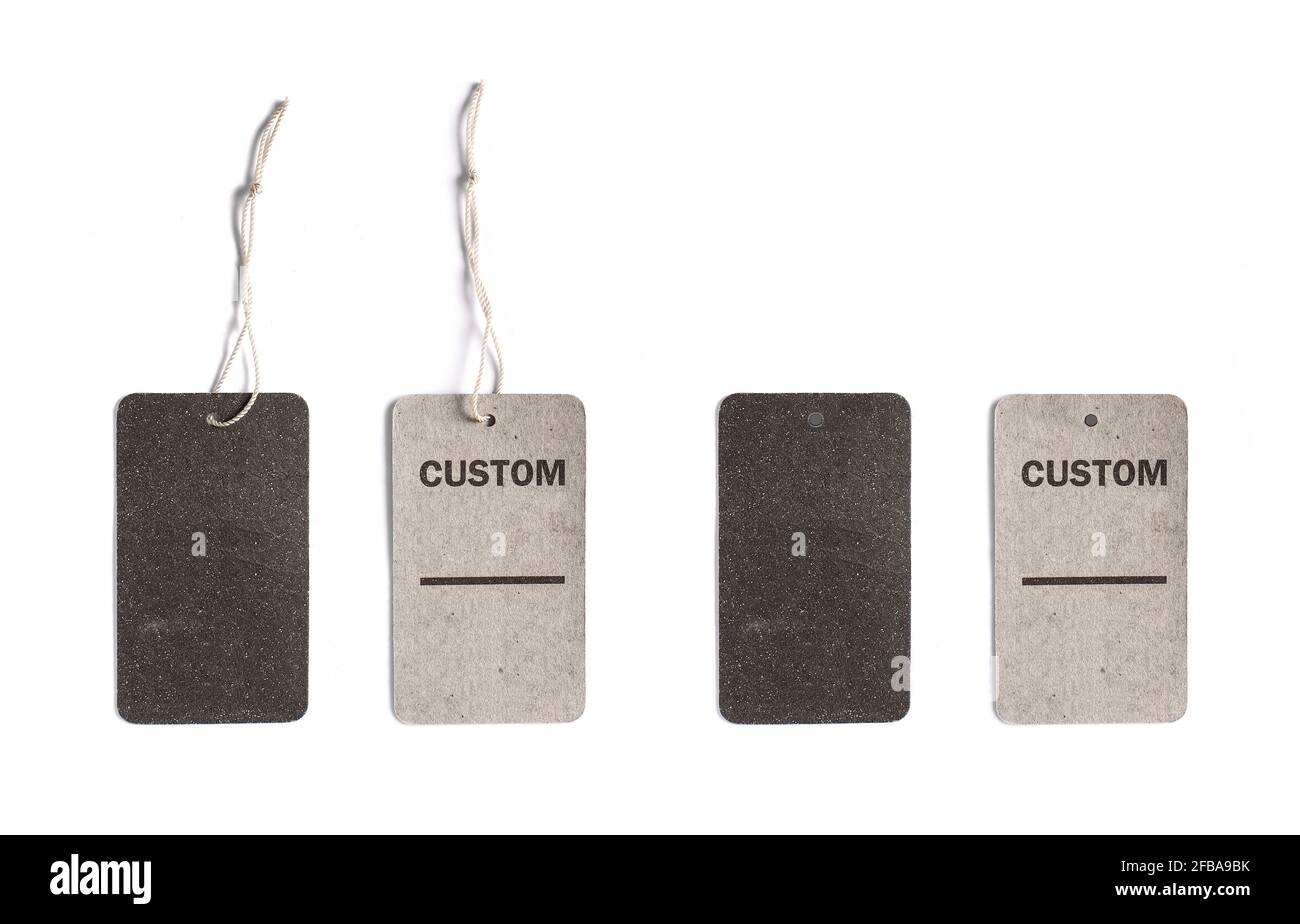 Cardboard hang tags for labelling Stock Photo - Alamy