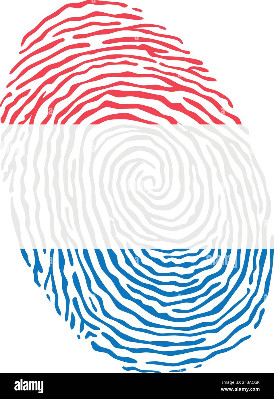 Fingerprint vector colored with the national flag of Netherlands Stock ...