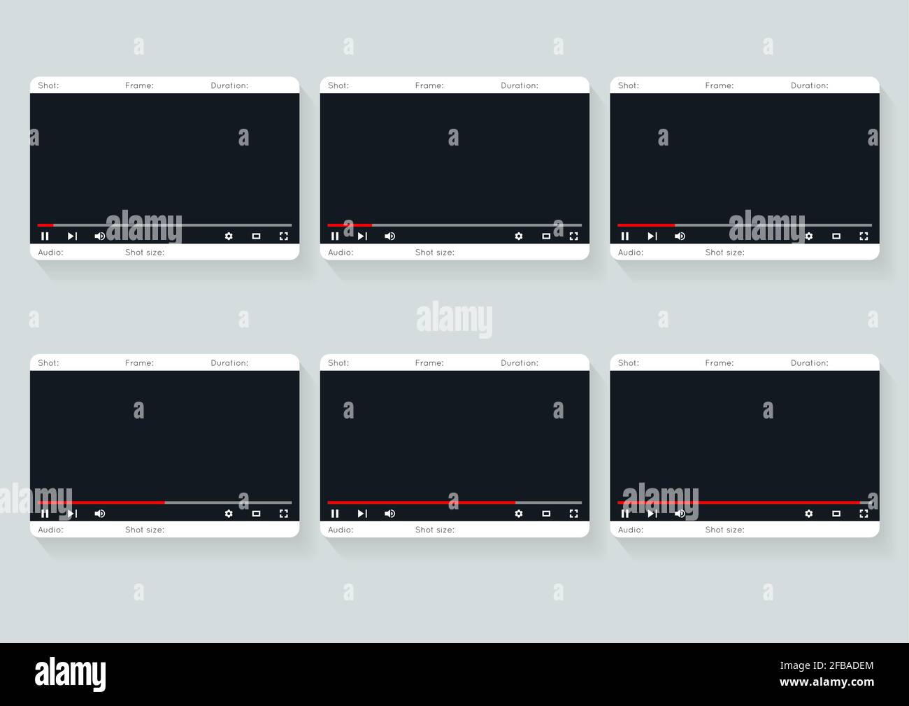 Film storyboard template. Video 16 9 storyboard A4 design template ...