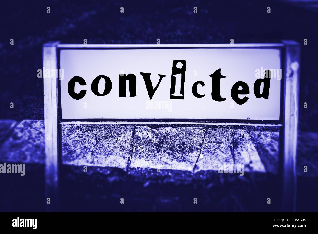 Conviction road sign hi-res stock photography and images - Alamy