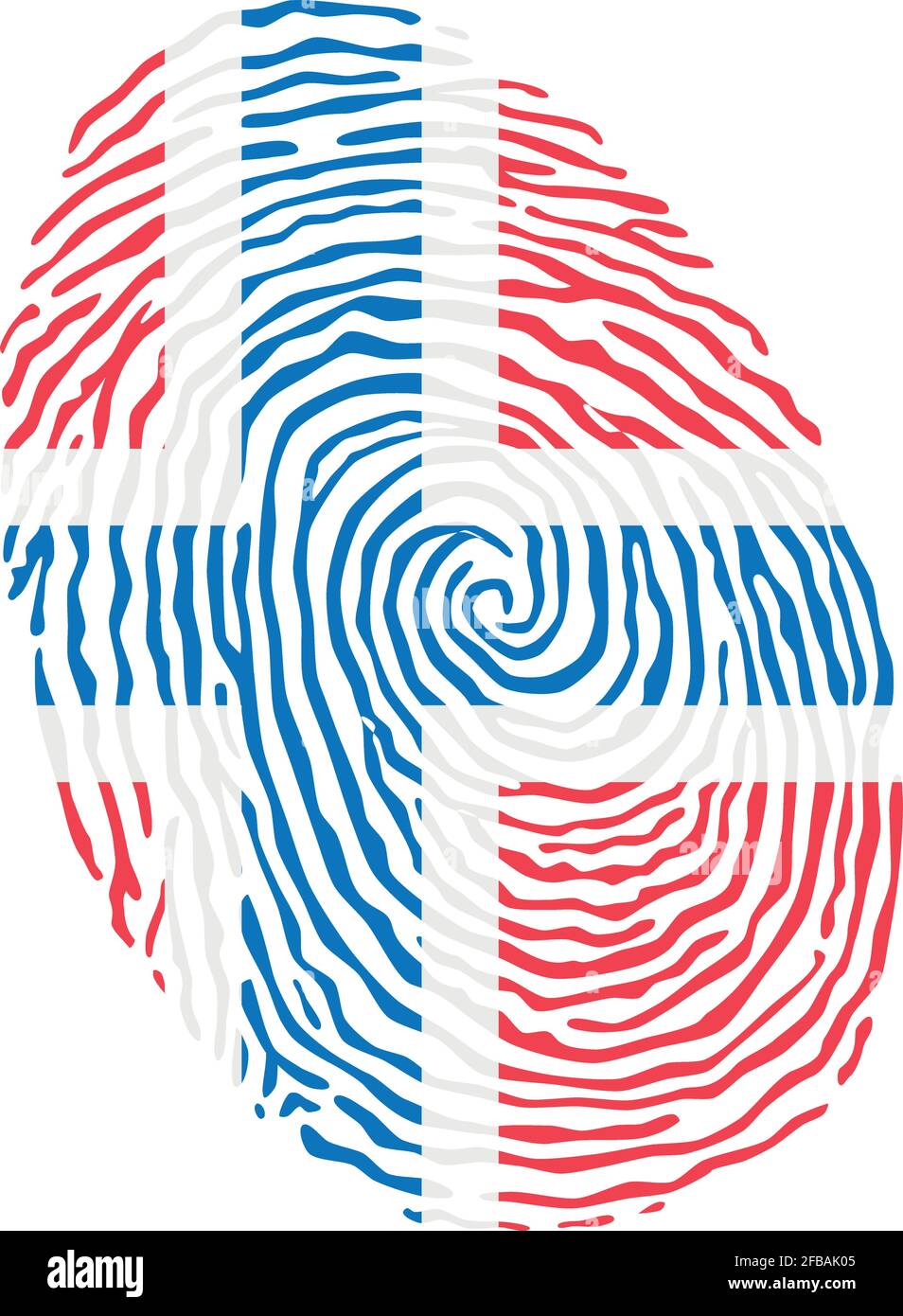 Fingerprint vector colored with the national flag of Norway Stock ...