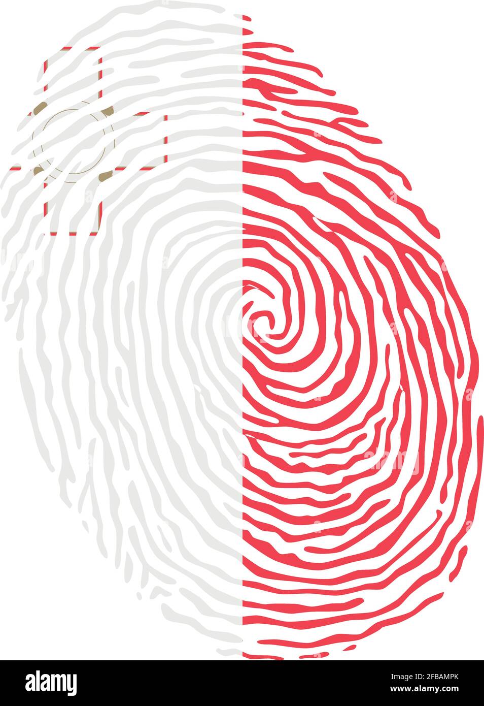 Fingerprint vector colored with the national flag of Malta Stock Vector ...