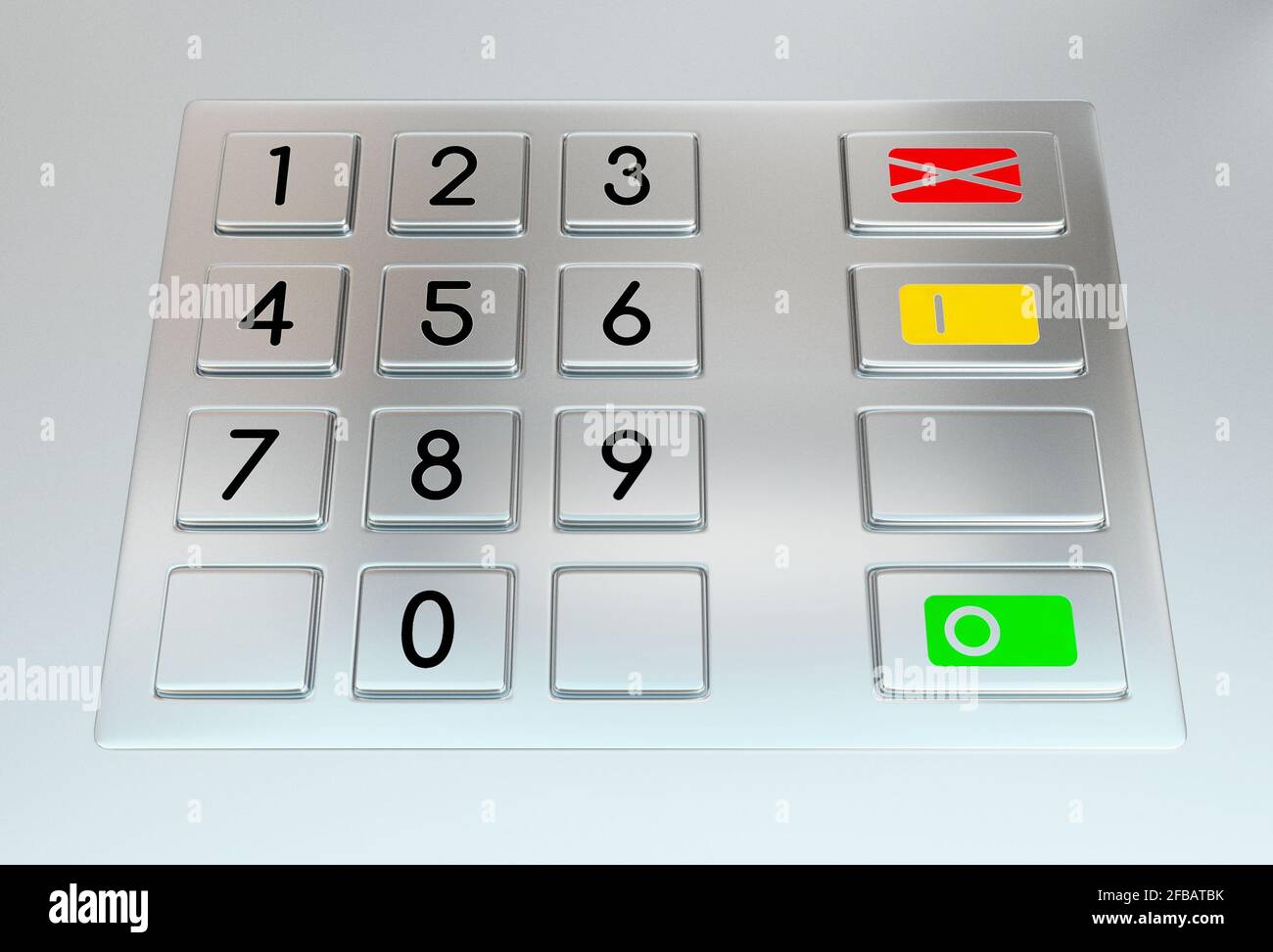 Atm machine keypad with numbers 3D illustration Stock Photo - Alamy