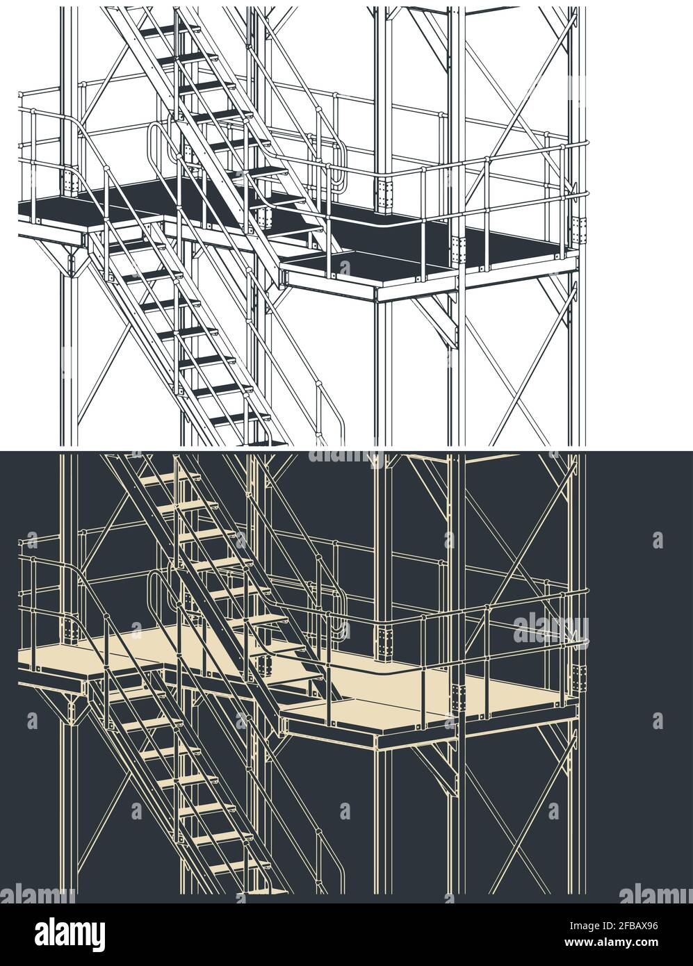 Stylized vector illustration of a plant platform close-up drawings ...