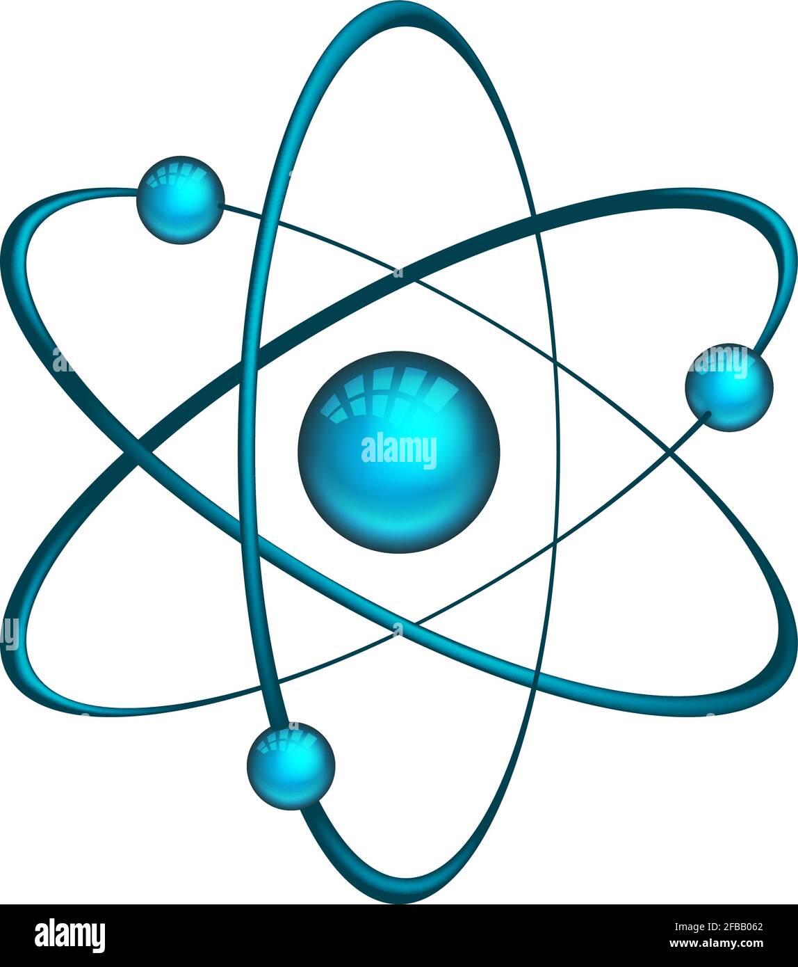 Vector atom. Illustration of model with electrons and neutron isolated ...