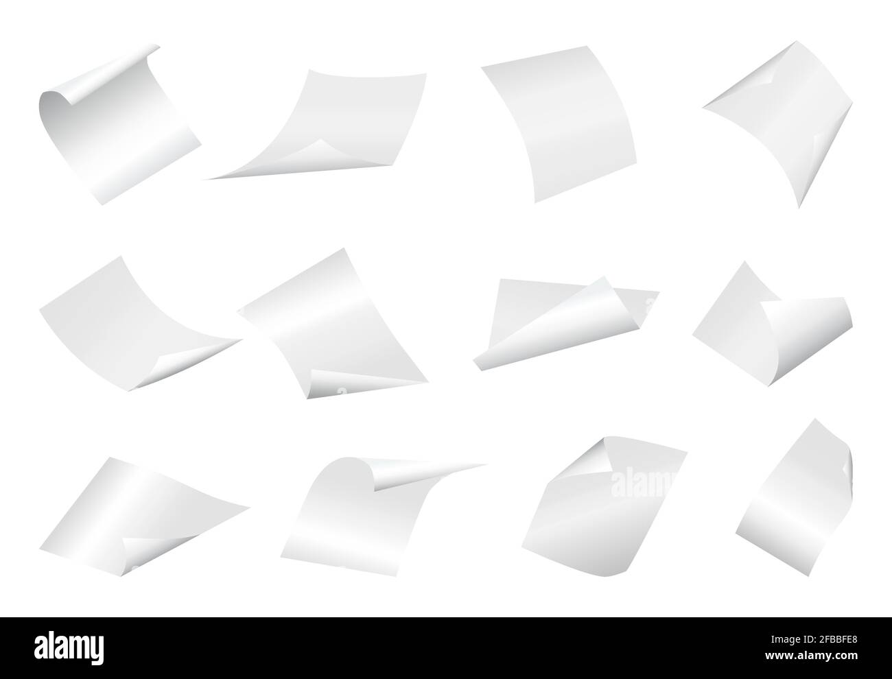 Flying Papers Vector