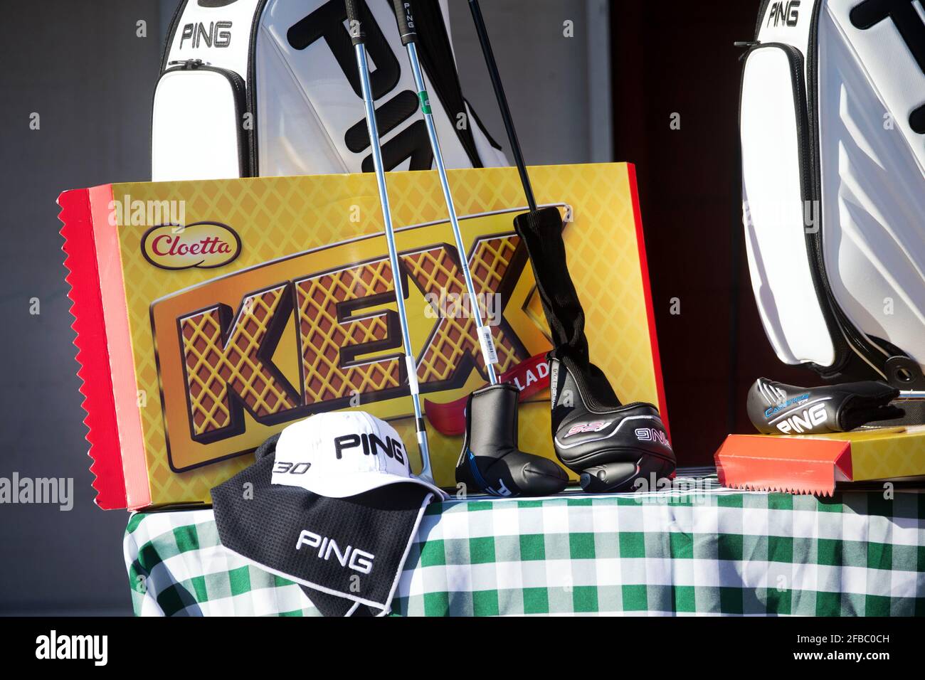 Prize table at a golf competition Stock Photo - Alamy