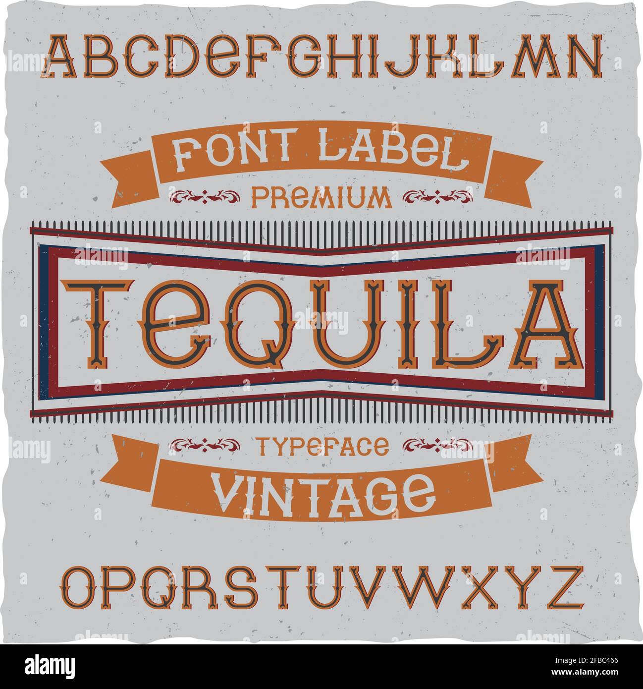 Vintage label font named Tequila. Good to use in any retro design ...