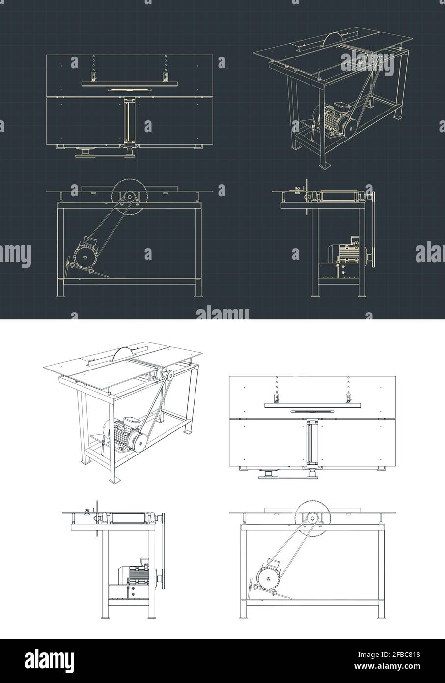 Contractor blueprints Stock Vector Images - Alamy
