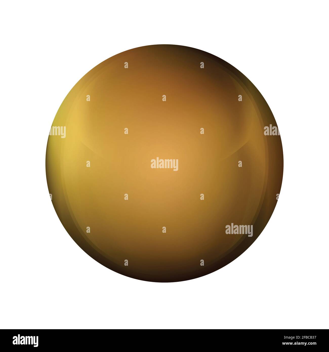 Glass golden ball or precious pearl. Glossy realistic ball, 3D abstract ...