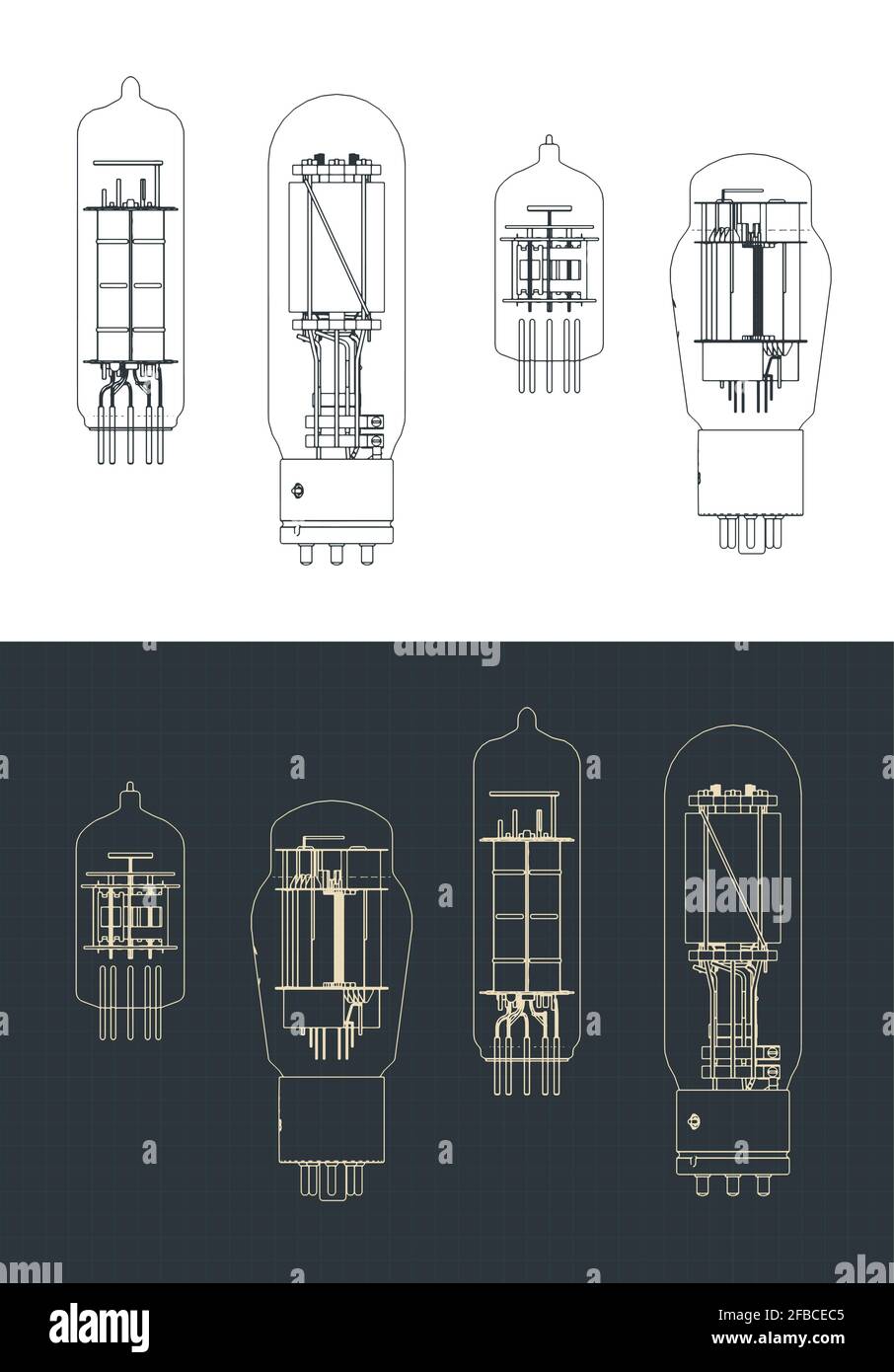 Old engineering drawings Stock Vector Images - Alamy
