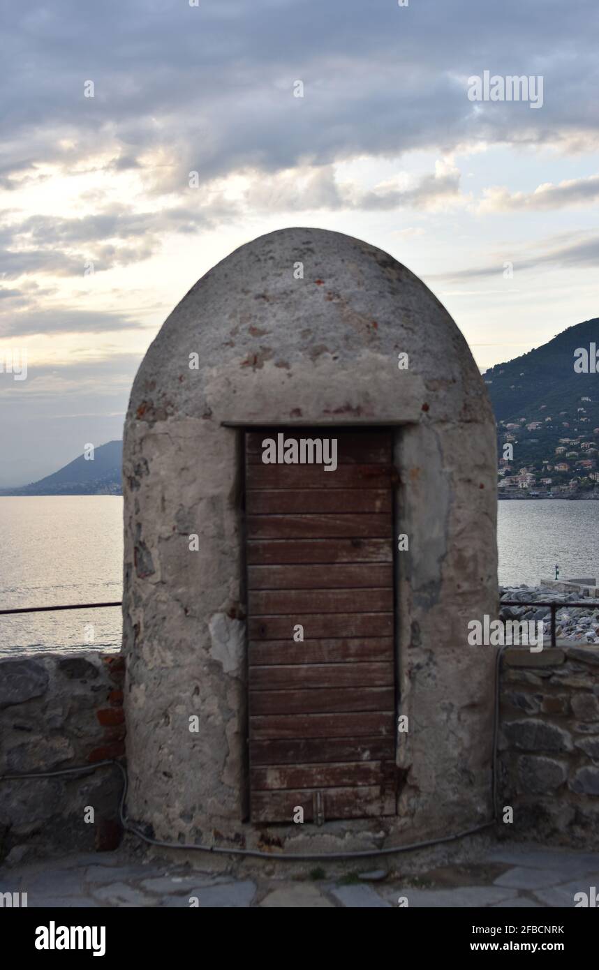 ancient structure on top of the tower Stock Photo - Alamy