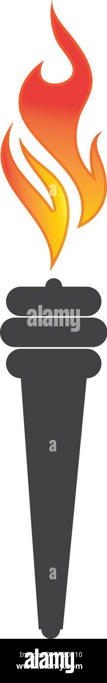 Torch vector icon illustration design template Stock Vector Image & Art ...