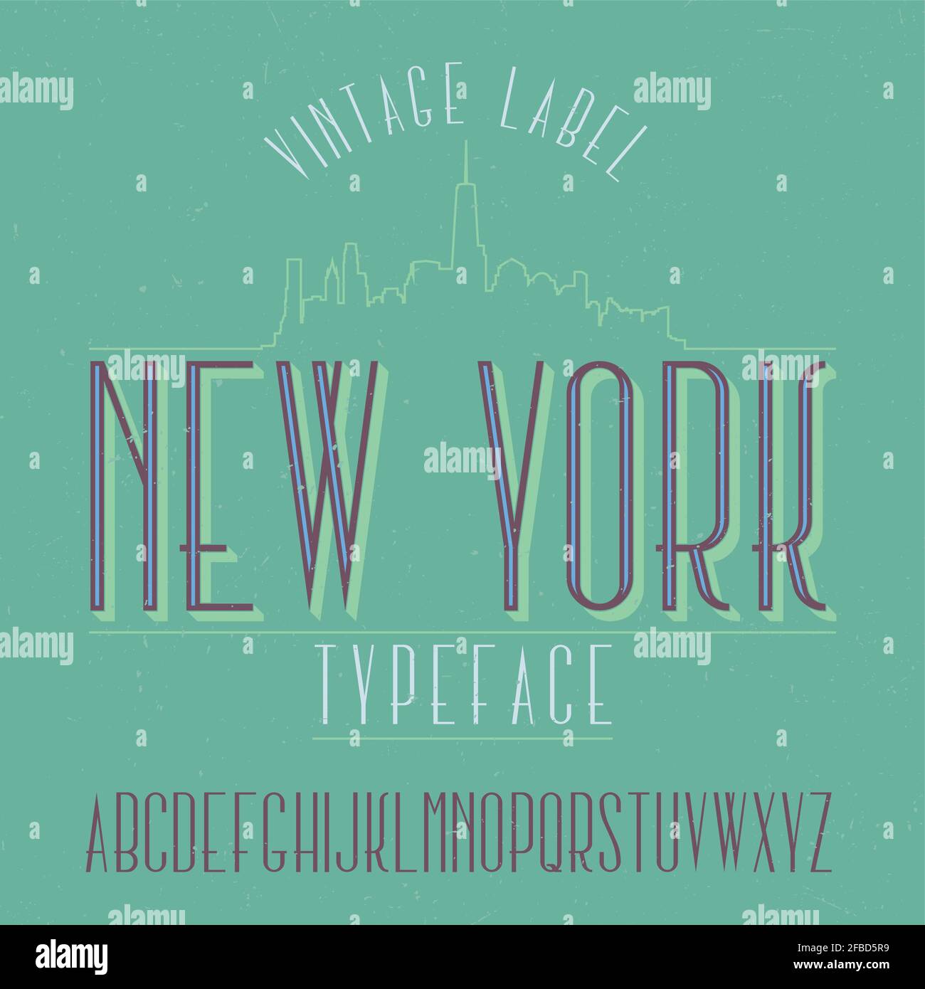 Vintage label typeface named New York. Good font to use in any vintage ...
