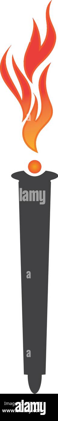 Torch vector icon illustration design template Stock Vector Image & Art ...