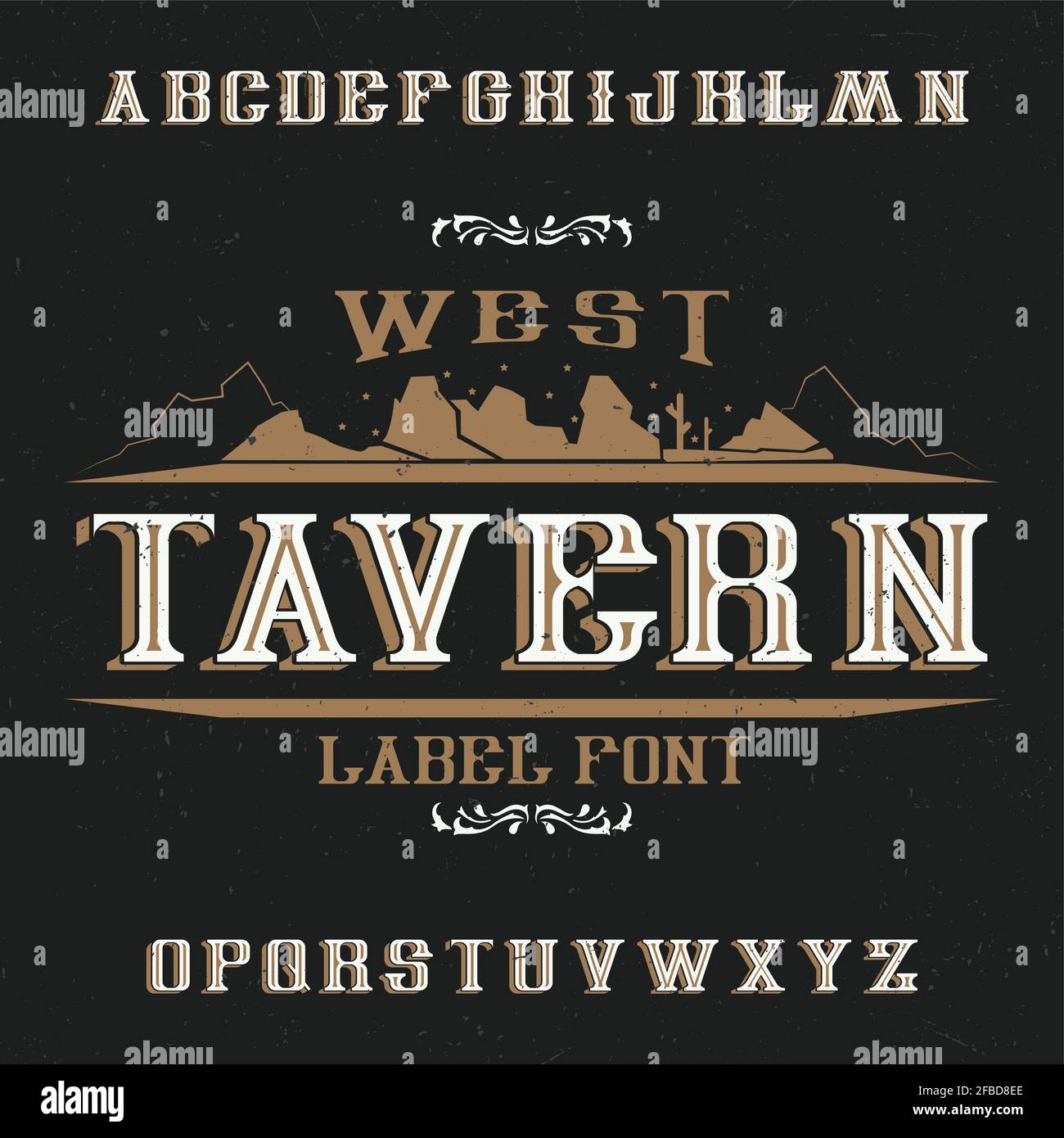 Vintage label font named Tavern. Good to use in any retro design labels ...